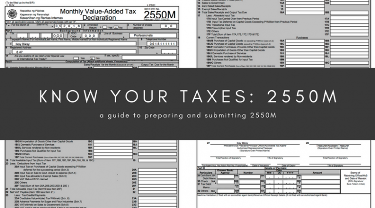 Know your taxes: 2550M - Oojeema