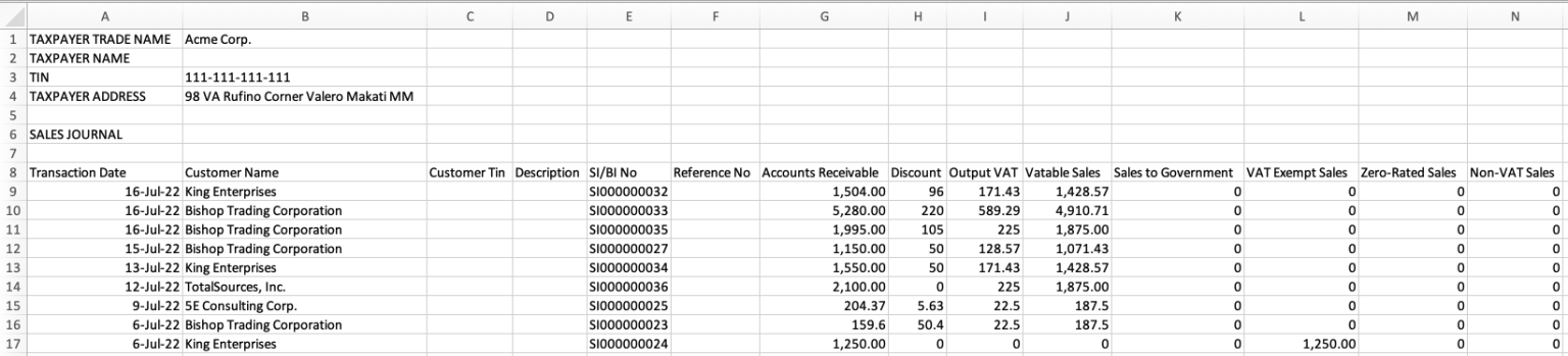 BIR Books of Accounts - Oojeema